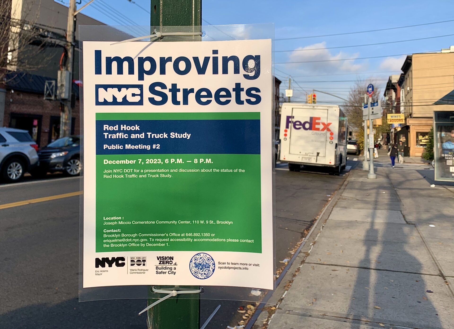 Red Hook is overrun with trucks and delivery vans, residents say