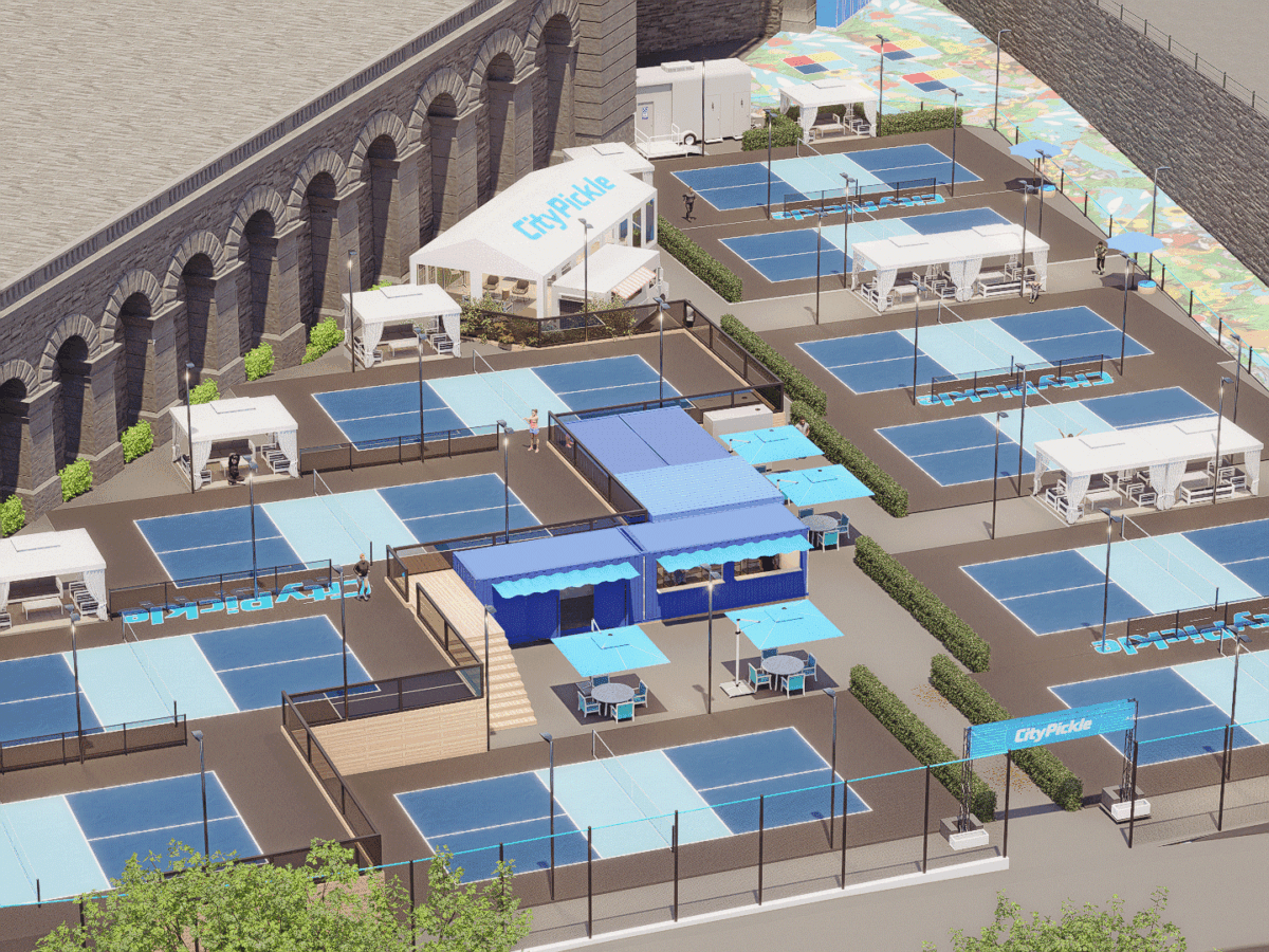 CityPickle unveils pickleball courts at Brooklyn Bridge's Anchorage Plaza