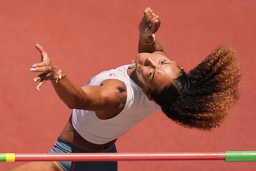 Taliyah Brooks competes in the Heptathlon high jump during the U.S. Championships athletics meet in Eugene, Ore., Thursday, July 31, 2025.