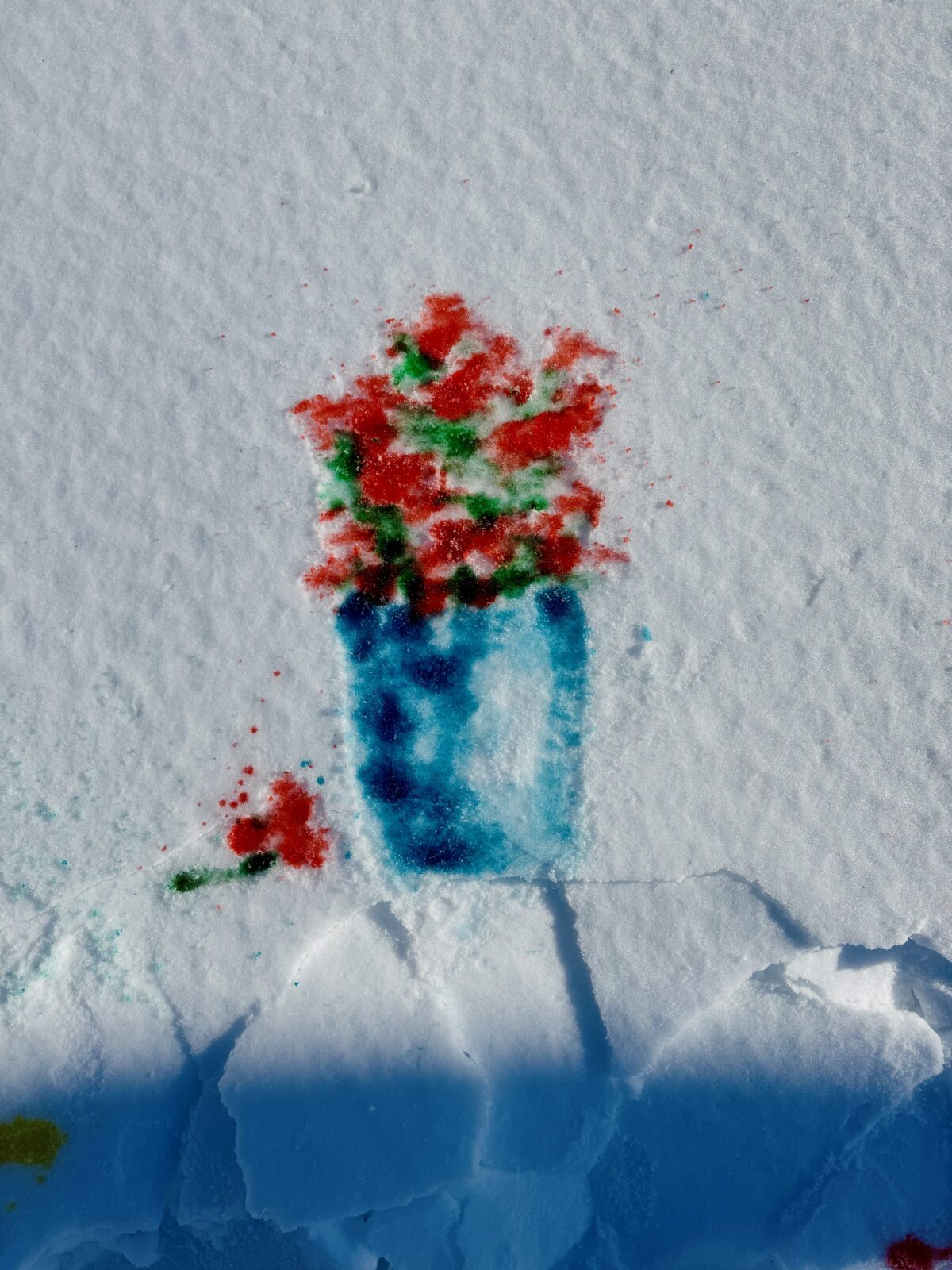 Artist creates snow art at Shore Road Park